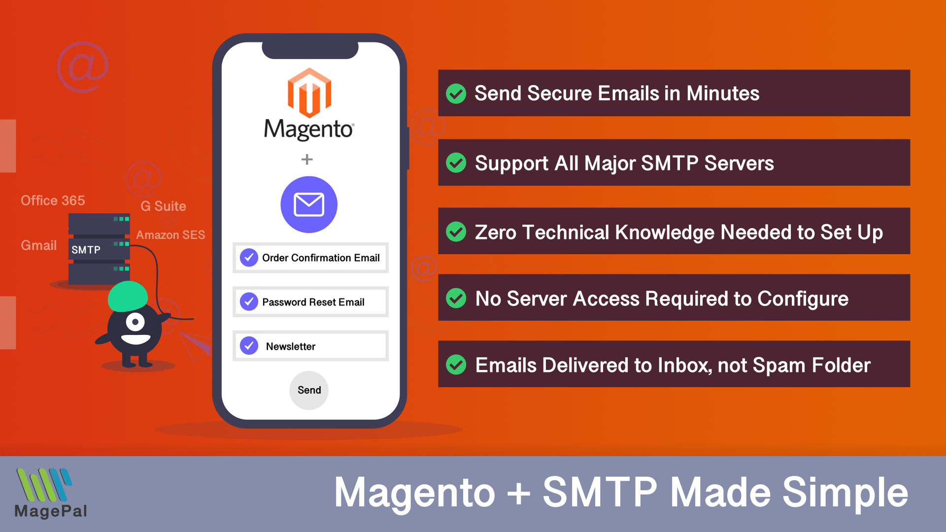 Custom SMTP Extension for Magento 2 | MagePal
